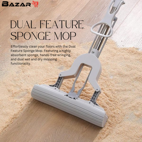 Dual Feature Sponge Mop – BazarX